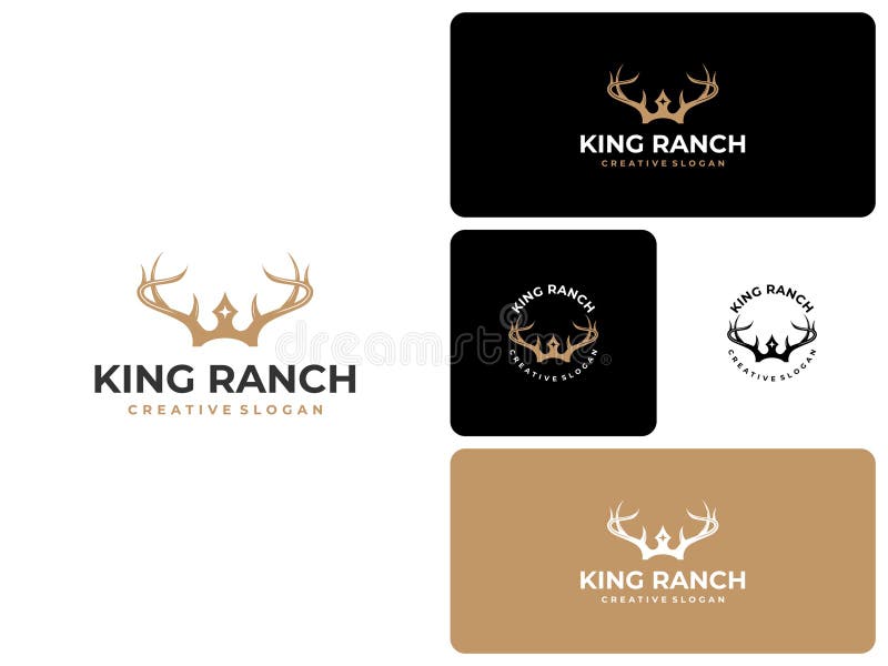 King Ranch Logo Template, Deer Antler Vector Stock Illustration ...