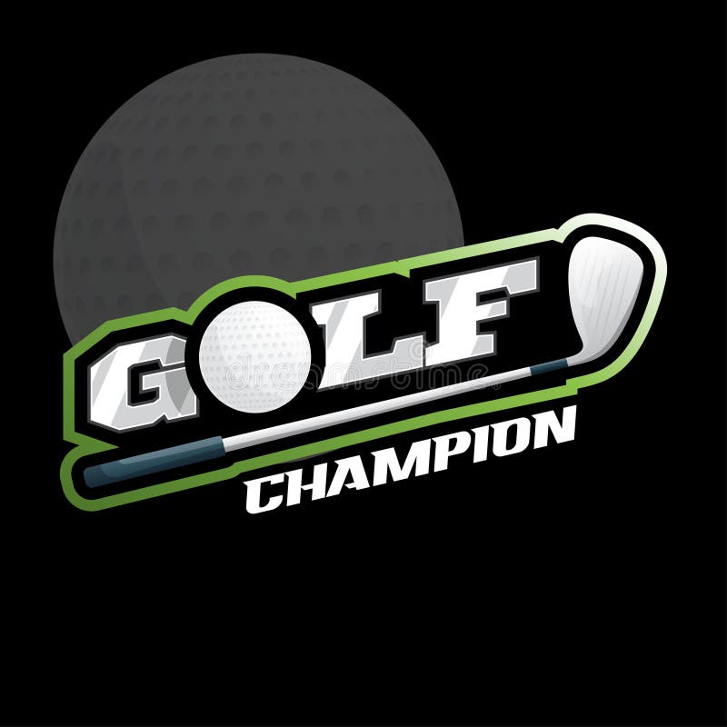 Golf Champion Sports Logo Design in Vector Template Stock Vector ...