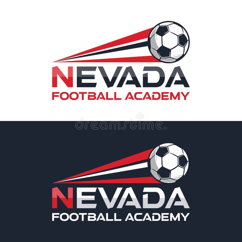 Nevada FootBall Academy Sports Logo Design in Vector Template Stock ...