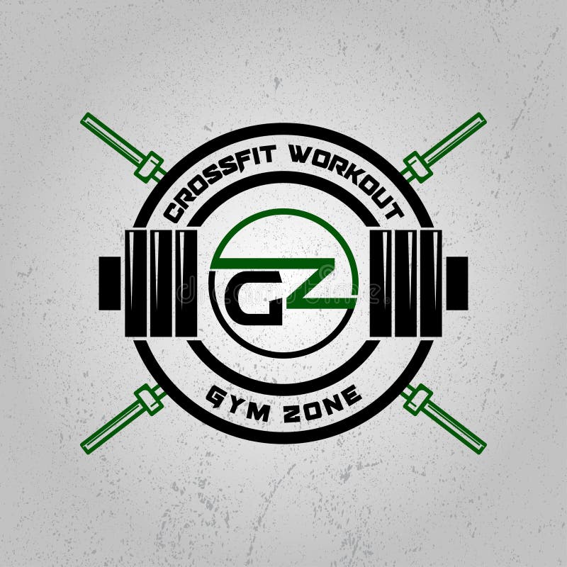 CrossFit Workout Gym Zone Vintage Elegant Logo Design in Vector ...