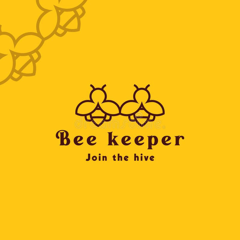 Bee Keeper Creative Logo Design in Vector Template Stock Vector ...