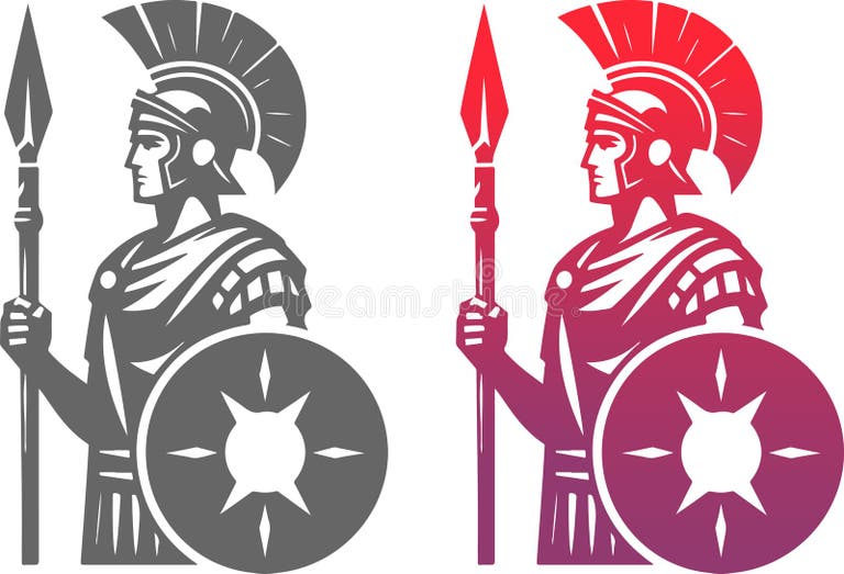 Roman Soldier Logo stock vector. Illustration of kingdom - 342570948