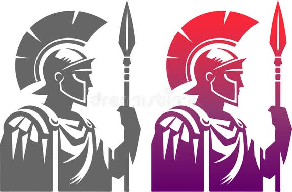 Roman Soldier Logo stock vector. Illustration of history - 342570950
