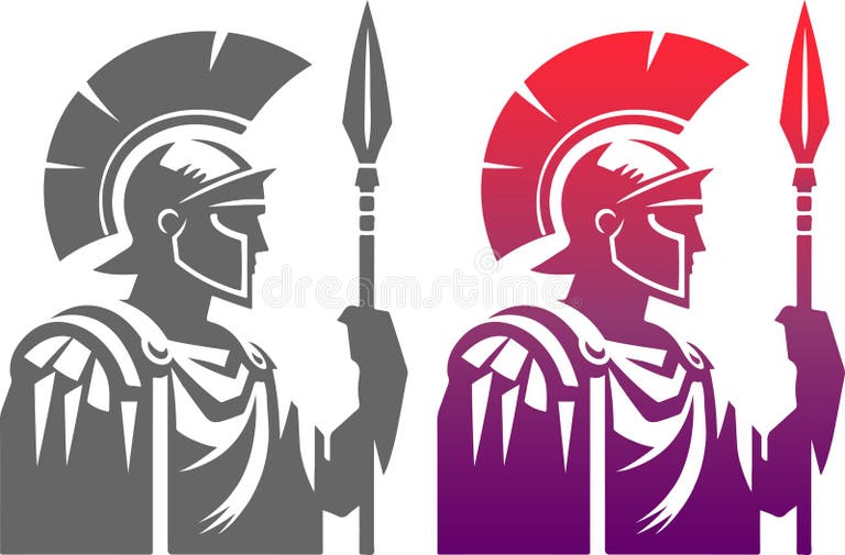 Roman Soldier Logo stock vector. Illustration of history - 342570950