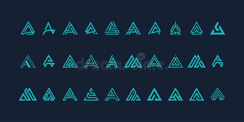 Collection of Initials a, Monogram Set a, for Logo Design Icons ...