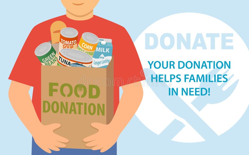 Food Drive Donation Bag stock vector. Illustration of help - 342579616