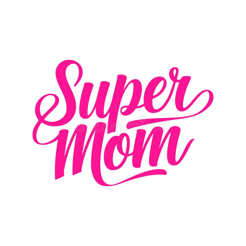 Super Mom Typography Silhouette Vector Design Stock Vector ...