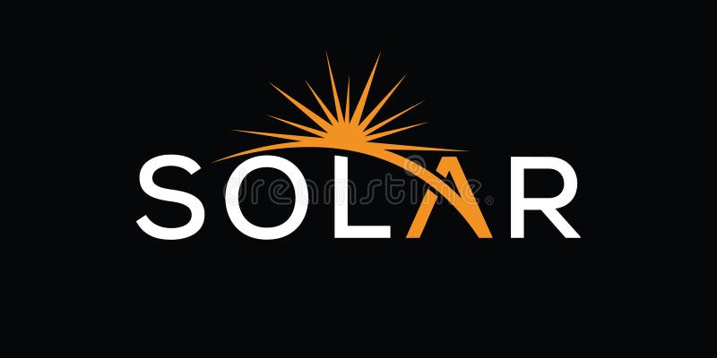 SOLAR Typography, for Solar System Logo Design Inspiration Stock ...