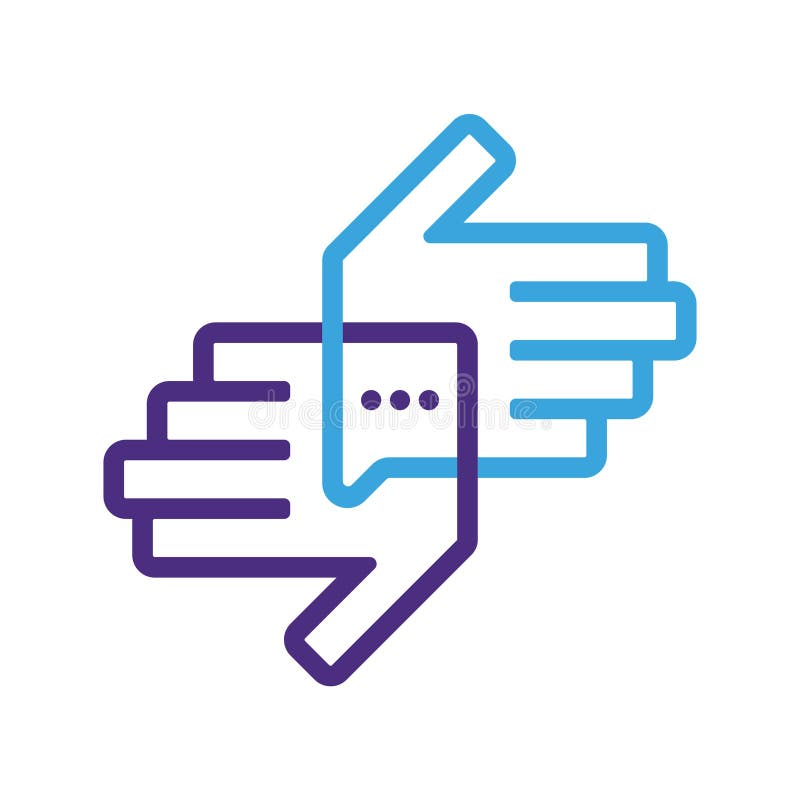Chat Talk Bubble with Icon Social Hand Logo Design Inspiration Stock ...