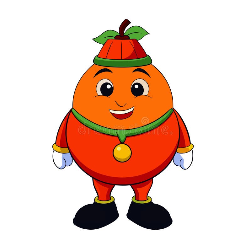 3d Rendering of Beautiful Colorful Mandarin Cartoon Stock Illustration ...