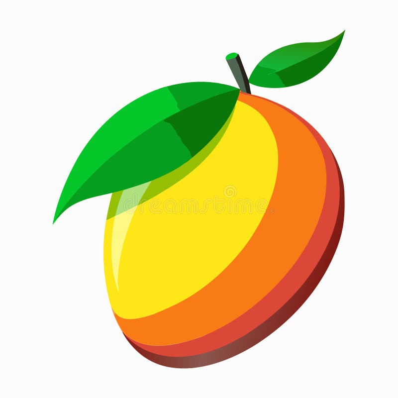 3d Rendering of Dynamic and Colorful Mango Vector Stock Illustration ...