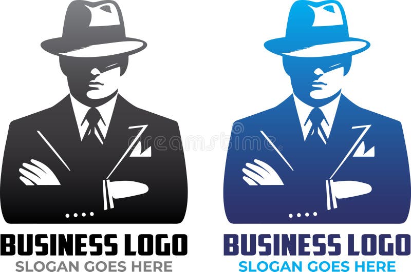 Mafia Mobster Gangster Logo Design Stock Vector - Illustration of ...