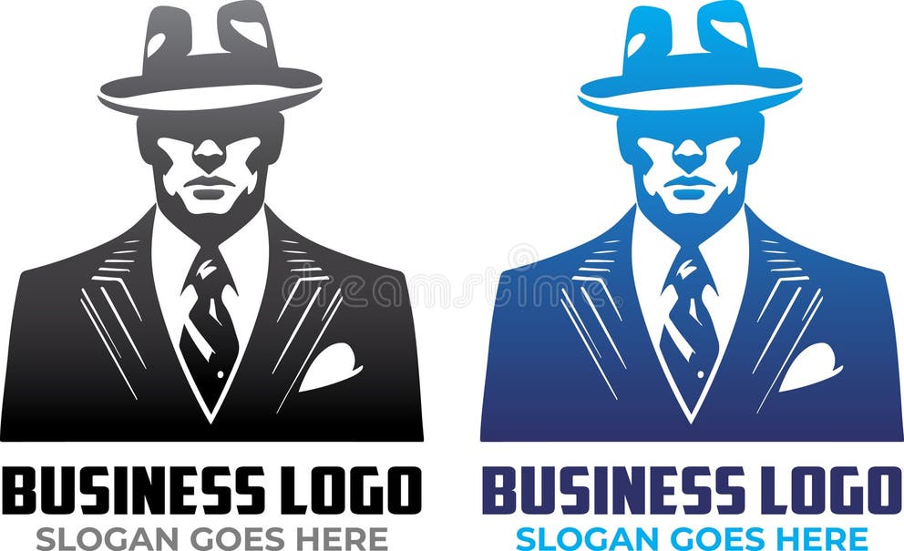 Mafia Mobster Gangster Logo Design Stock Vector - Illustration of ...