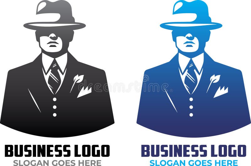 Mafia Mobster Gangster Logo Design Stock Illustration - Illustration of ...
