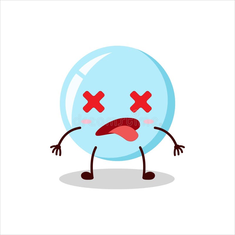 Cute Fainted Expression of Bubble Cartoon Character Stock Vector ...
