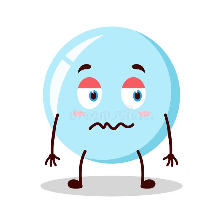 Cute Nope Expression of Bubble Cartoon Character Stock Vector ...
