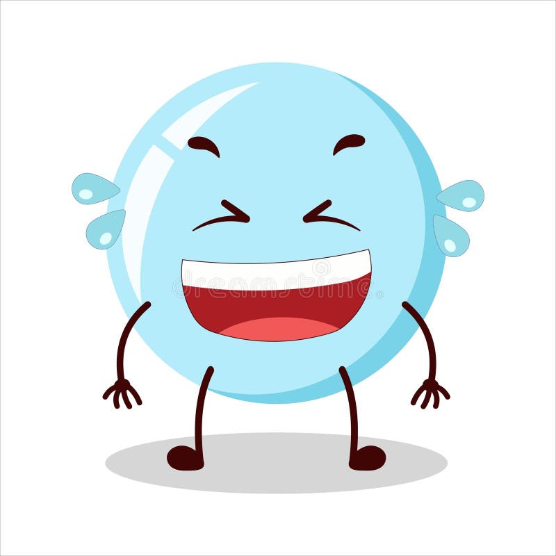 Cute Laugh Out Loud Expression of Bubble Cartoon Character Stock ...