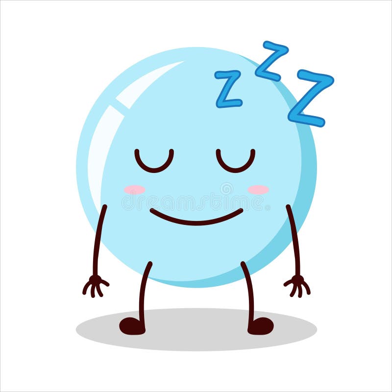 Cute Rest Expression of Bubble Cartoon Character Stock Vector ...