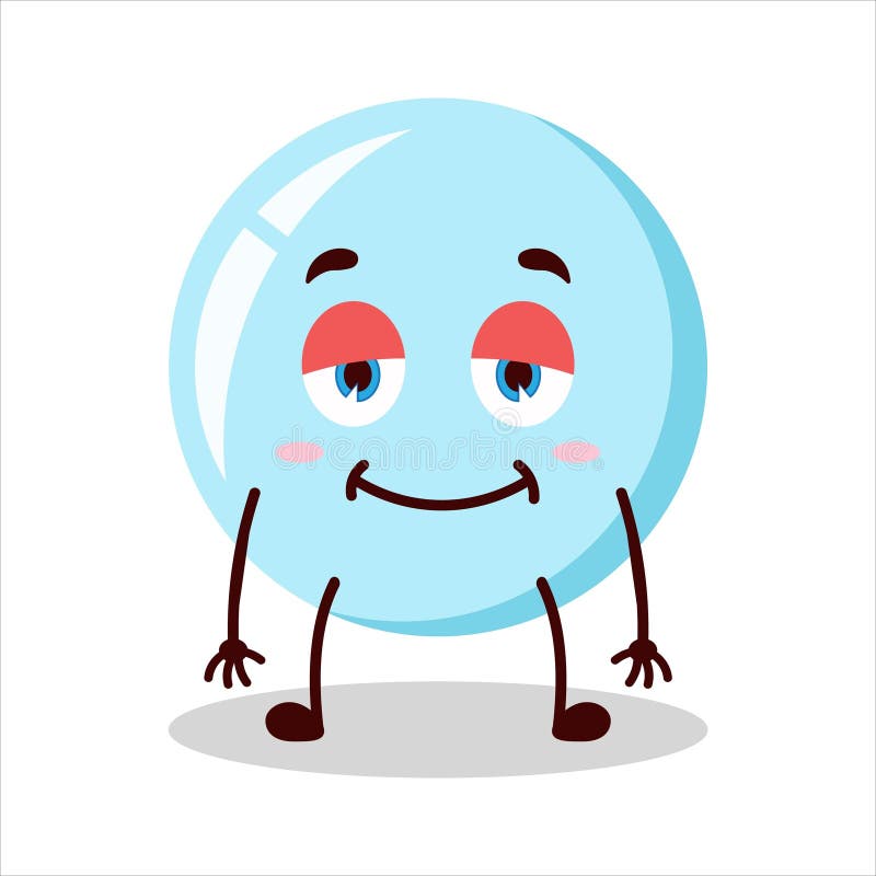 Cute Lazy Expression of Bubble Cartoon Character Stock Illustration ...