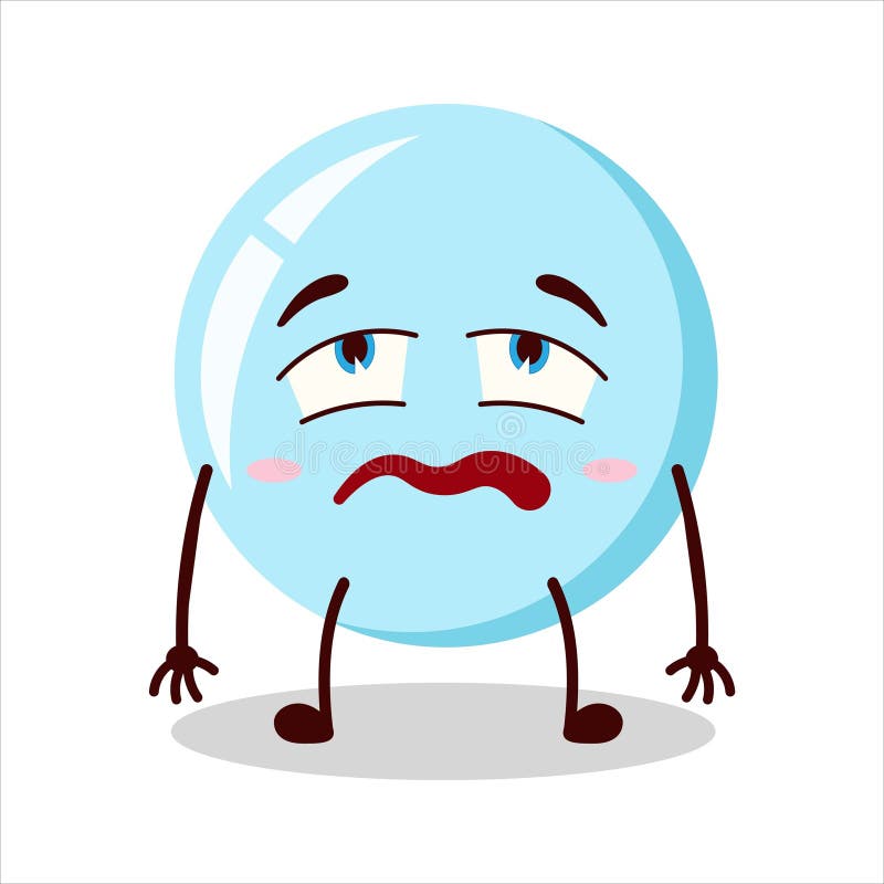 Cute Bored Expression of Bubble Cartoon Character Stock Illustration ...