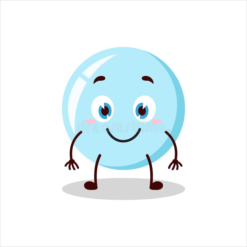 Cute Smile Expression of Bubble Cartoon Character Stock Vector ...