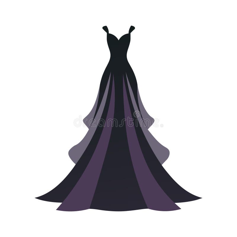 A Ladies Gown Vector Illustration Showcases an Elegant and Stylish ...