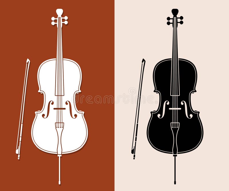 Cello Orchestra Instrument Cartoon Music Graphic Stock Vector ...