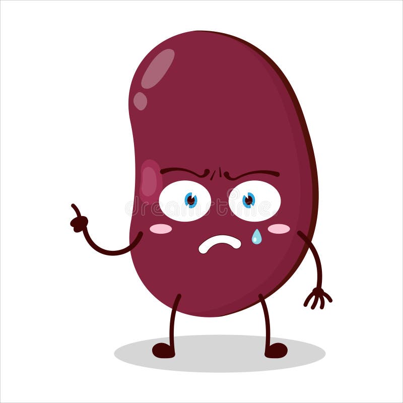 Cute Weird Expression of Red Bean Character Stock Vector - Illustration ...