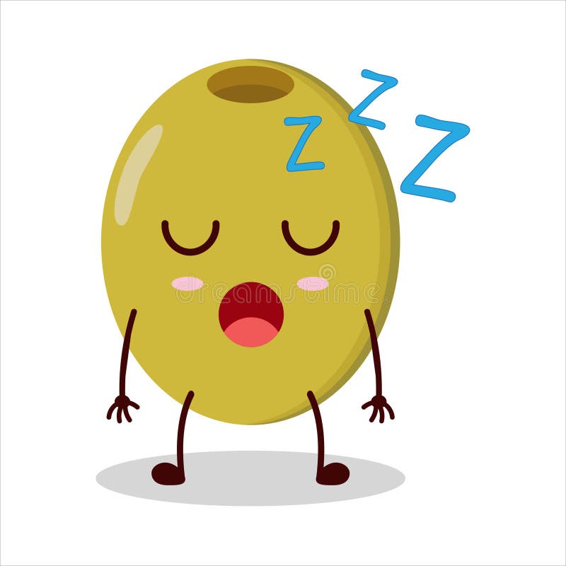 Cute Rest Expression of Olive Character Stock Vector - Illustration of ...