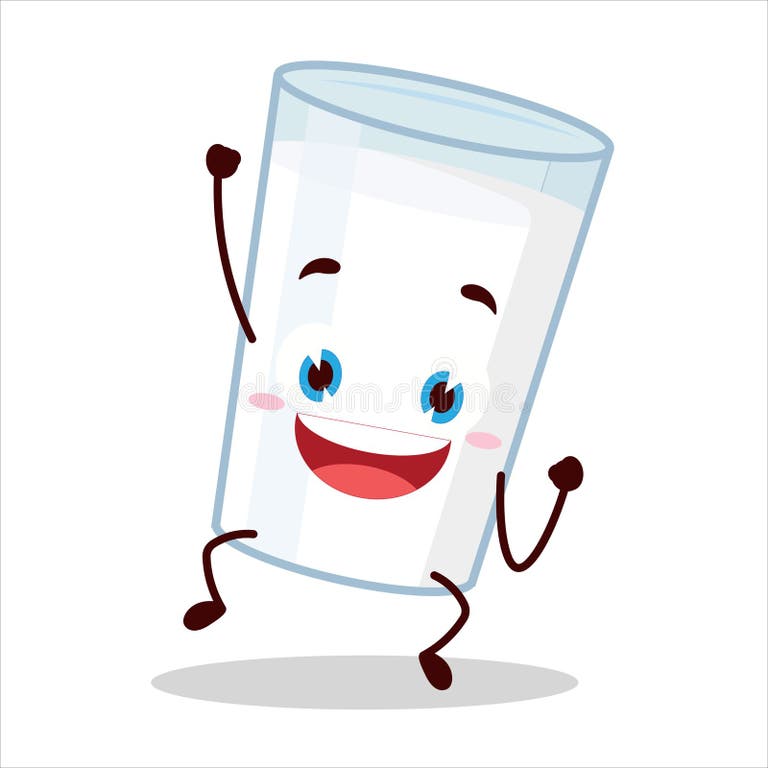Cute Hurray Victory Expression of Milk Character Stock Vector ...