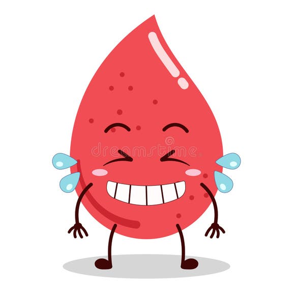 Cute Pleased Expression of Blood Character Stock Vector - Illustration ...
