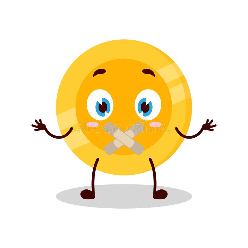 Cute Shut Up Expression of Bite Cookies Mouth Closed with Plaster ...