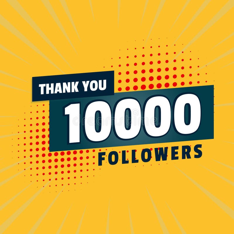 Thank You 1000 Followers Congratulation Template Banner Stock Vector ...