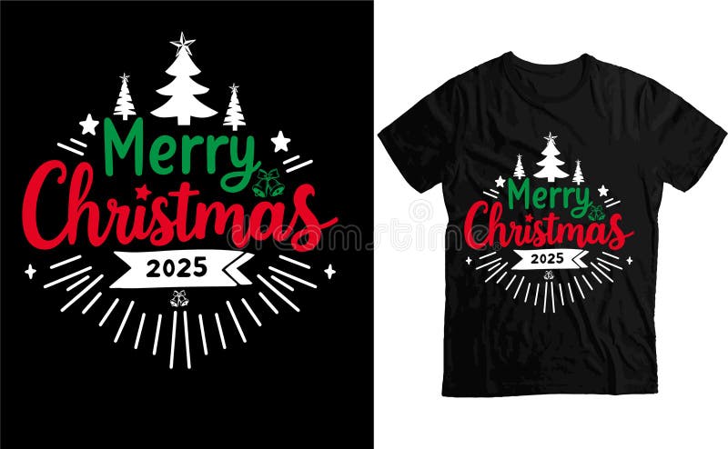 Festive Christmas TShirt Vector Designs Santa Claus Reindeer Snowflakes ...