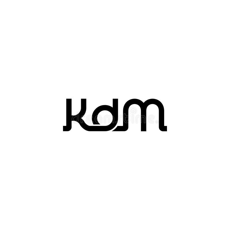 K D M monogram logo design stock illustration. Illustration of black ...