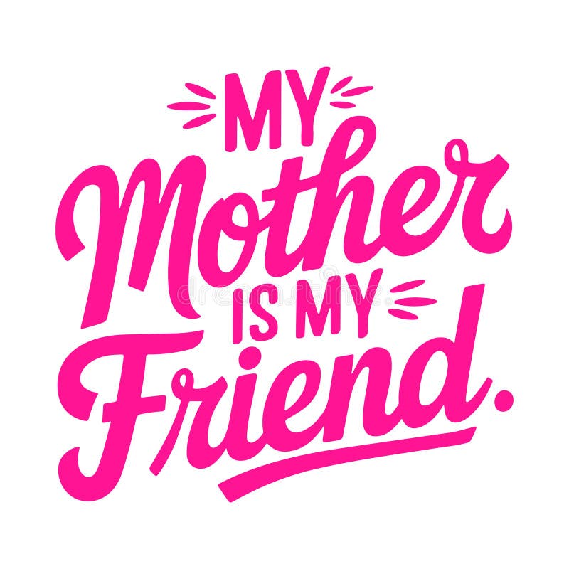 Heartfelt Mother Typography Silhouette Vector Stock Illustration ...