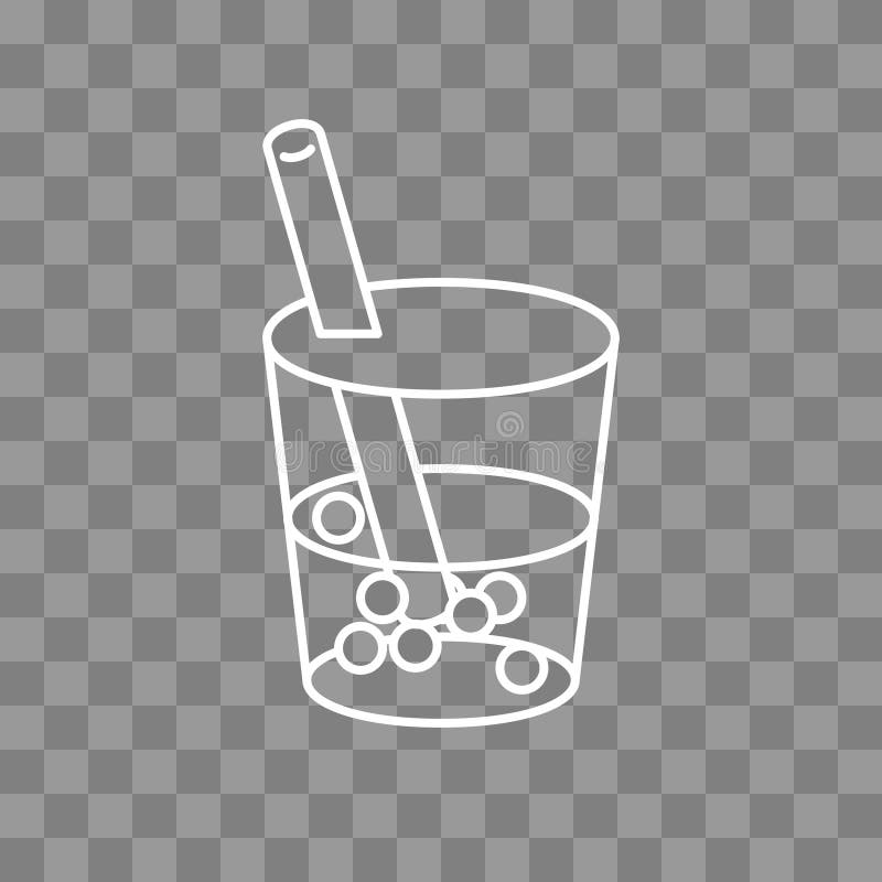 Bubble Tea Line Icon. Boba Tea with Tapioca Pearls. Asian Taiwanese ...