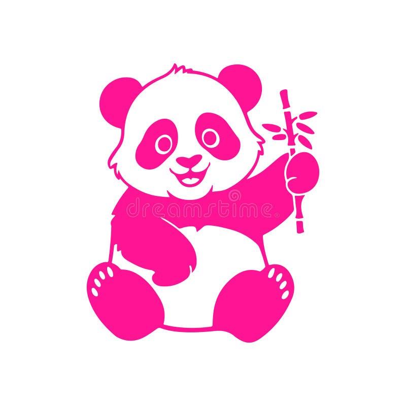 Classic Panda Silhouette Vector Design Stock Illustration ...