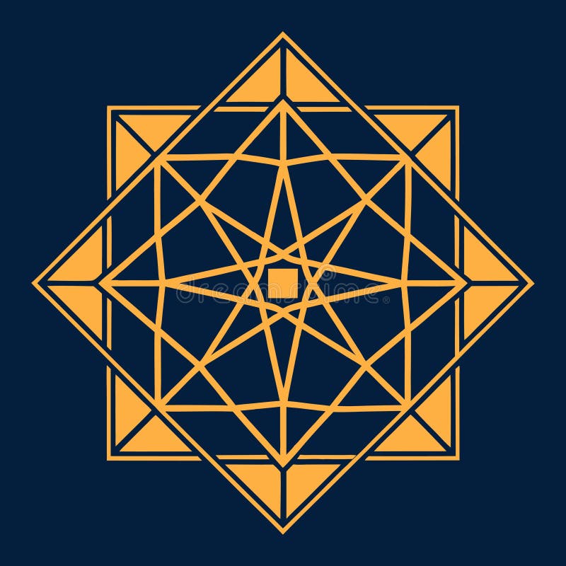 Elegant Geometric Art Deco Logo with Filigree Lines – Ornamental Design ...