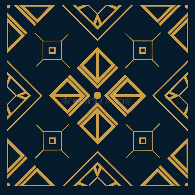 Elegant Geometric Art Deco Logo with Filigree Lines – Ornamental Design ...