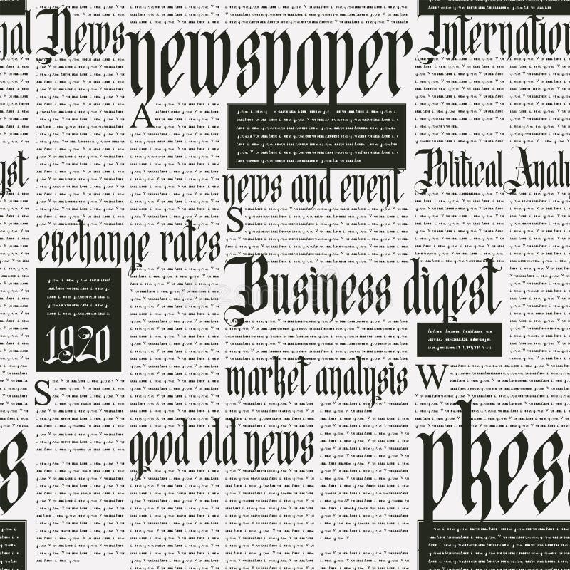 Seamless Pattern with Newspaper Columns Stock Vector - Illustration of ...