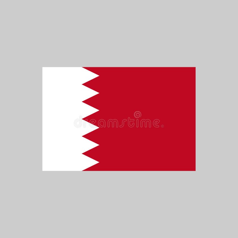 National Flag of Bahrain. Bahrain Country Flag Vector Illustration ...