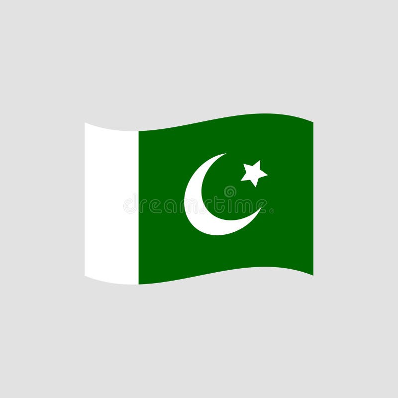 National Flag of Pakistan. Pakistani Country Wavy Flag Vector ...