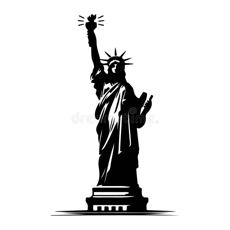 Symbol of Freedom the Statue of Liberty Vector Art and Illustration ...