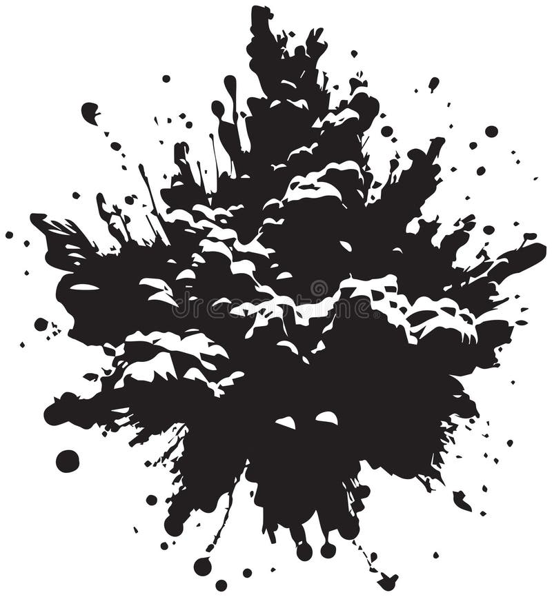 Ink marks from the top stock illustration. Illustration of brush ...