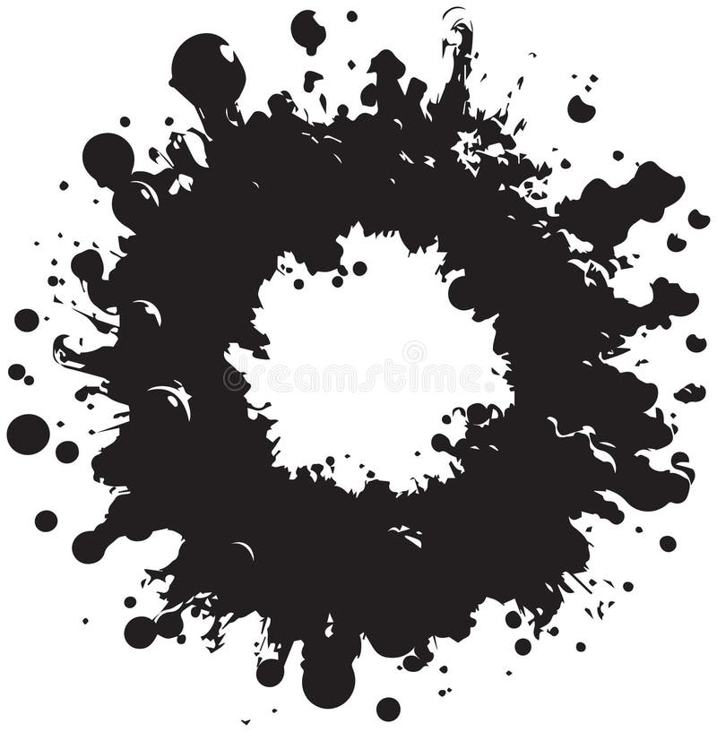 A Round Ink Mark that Fell from the Top Stock Illustration ...