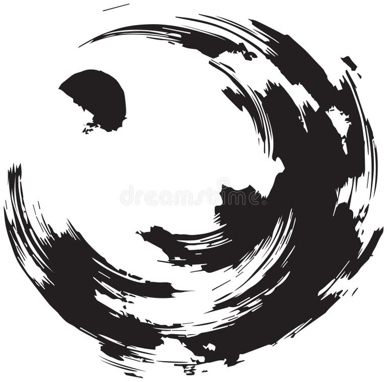 A round brush ink mark stock illustration. Illustration of round ...