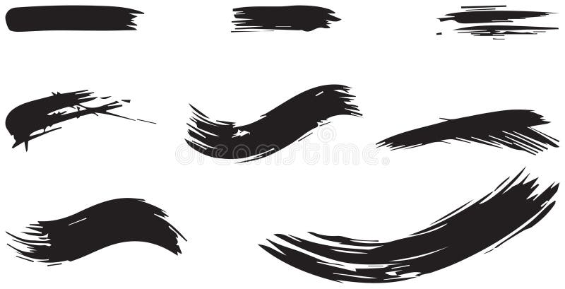 Brush ink marks stock illustration. Illustration of vector - 343844968