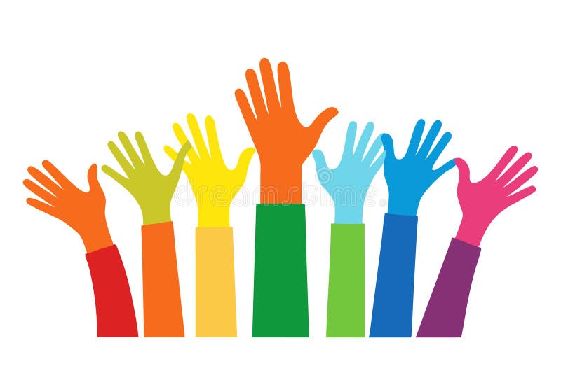 Colorful Hands Vector Illustration Collection Stock Vector ...