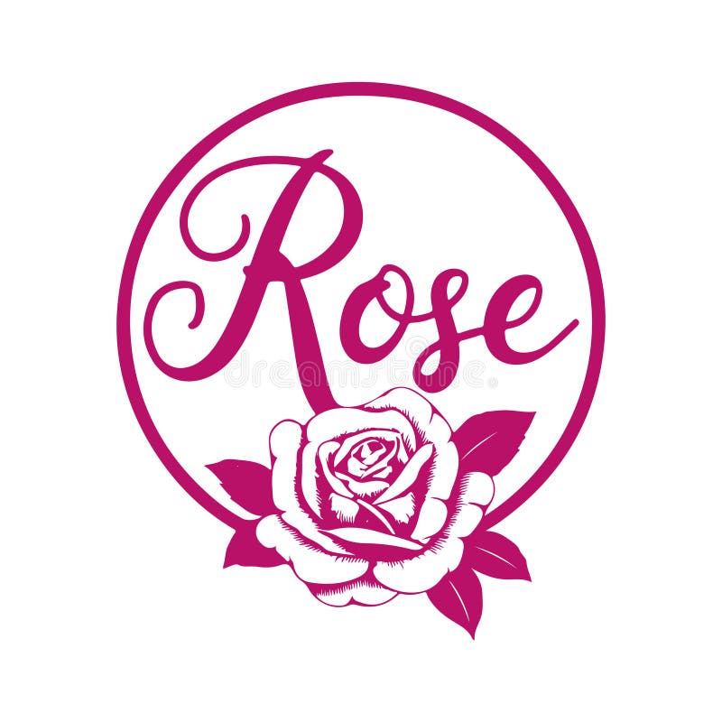Classic Rose Logo Vector Emblem Stock Vector - Illustration of digital ...